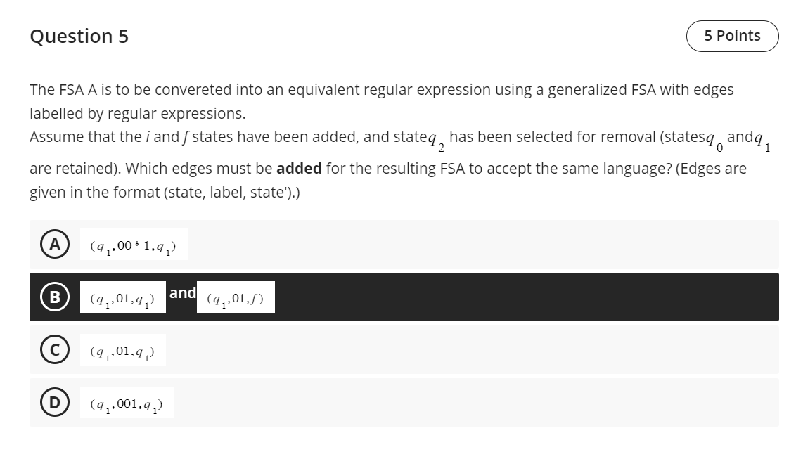 Solved The FSA A is to be convereted into an equivalent | Chegg.com