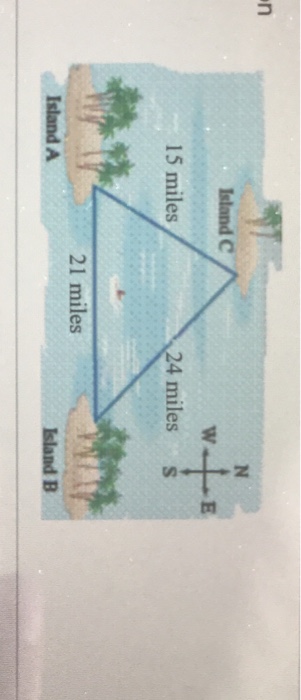 Solved The diagram shows three islands in a bay. You rent a | Chegg.com