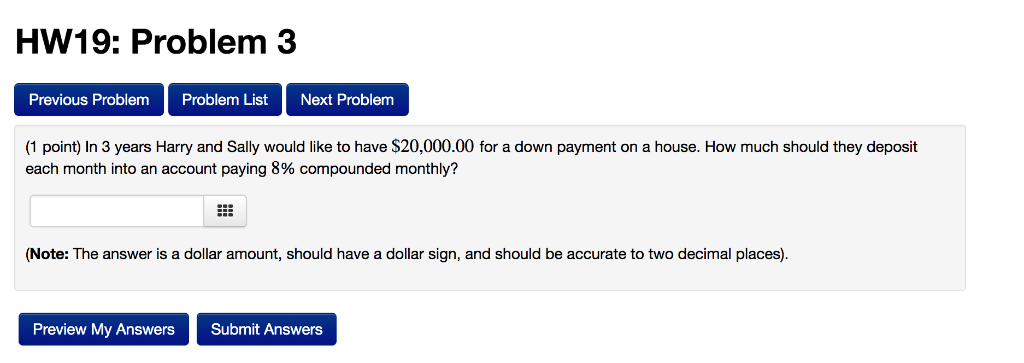 Solved HW19: Problem 3 Previous Problem Problem List Next | Chegg.com