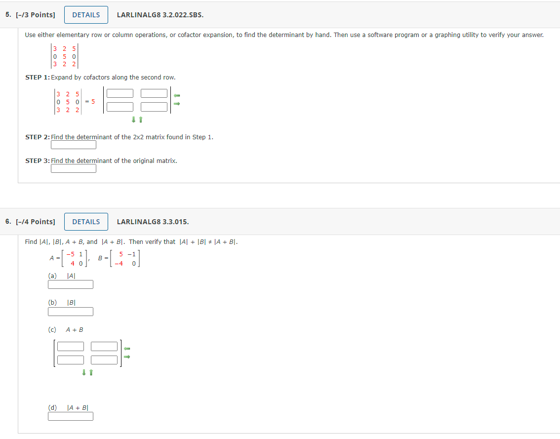 Solved 5. (-/3 points] DETAILS LARLINALG8 3.2.022.SBS. Use | Chegg.com