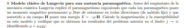 Solved Classical Langevin model for a paramagnetic | Chegg.com