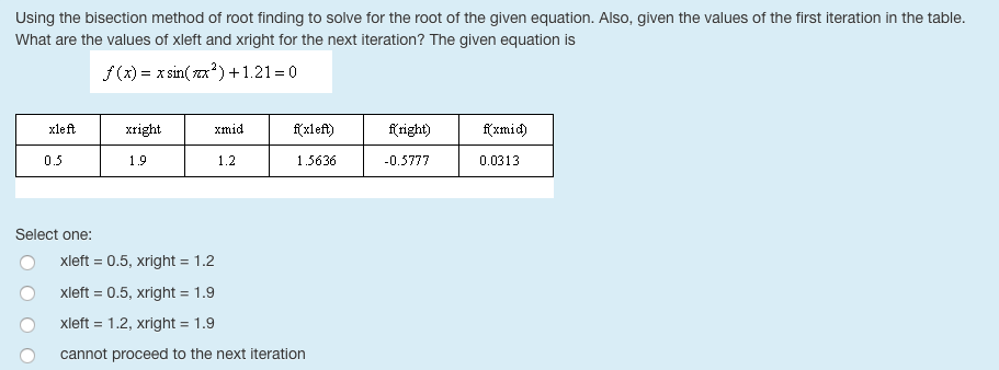 Solved Using The Bisection Method Of Root Finding To Solve