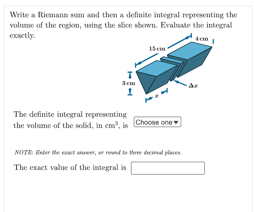 Solved Write a Riemann sum and then a definite integral | Chegg.com