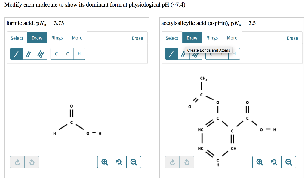 Solved Modify each molecule to show its dominant form at | Chegg.com