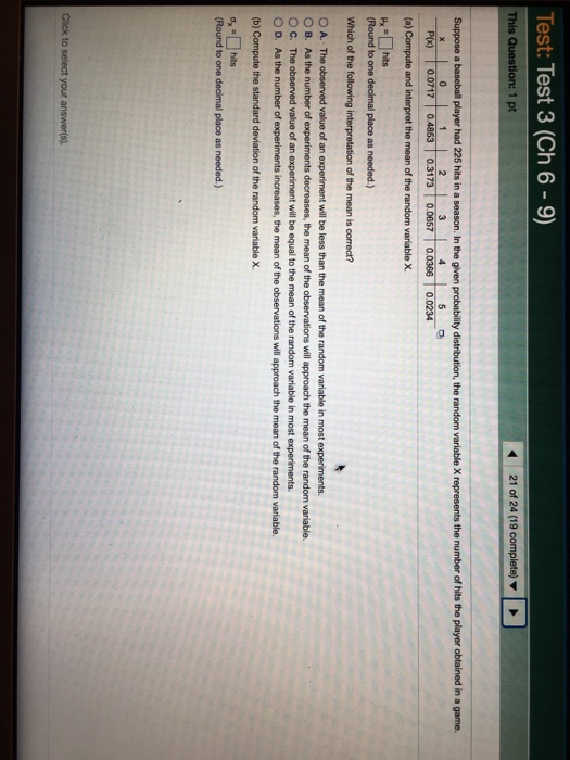 Solved Suppose a baseball player had 225 hits in a season. | Chegg.com