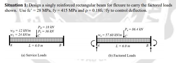 Solved Situation 1: Design a singly reinforced rectangular | Chegg.com