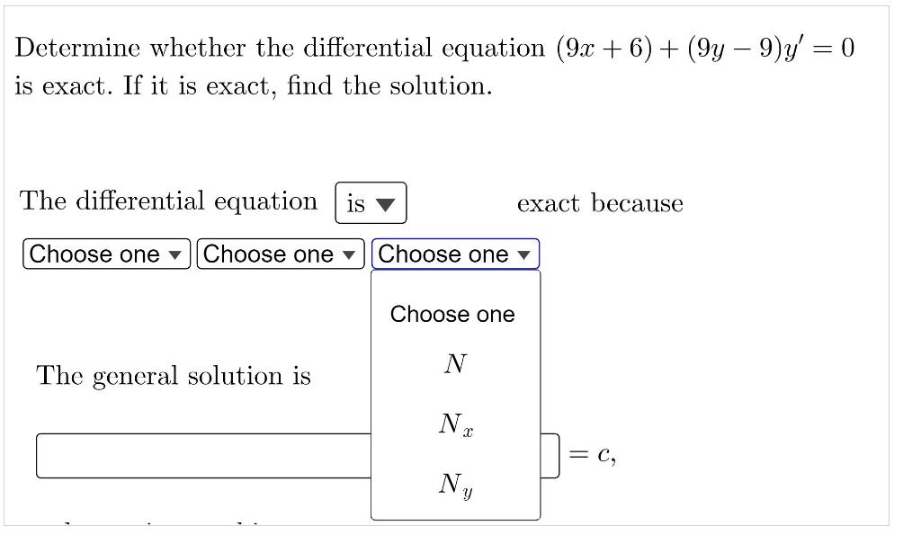 Solved Determine whether the differential equation | Chegg.com