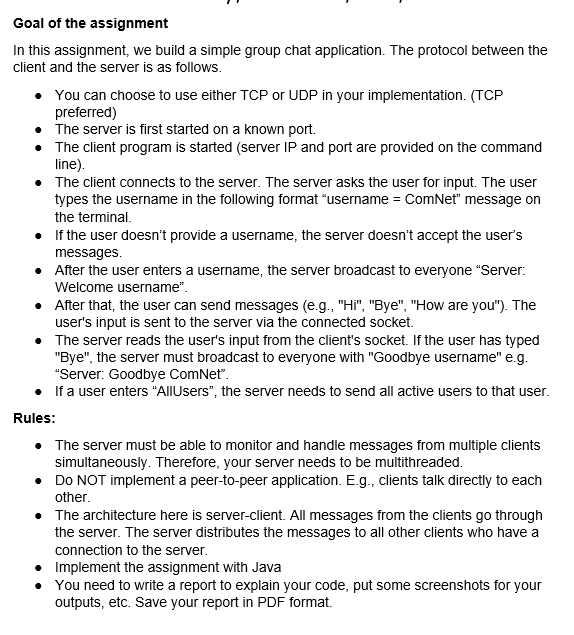Solved Goal of the assignment In this assignment, we build a | Chegg.com