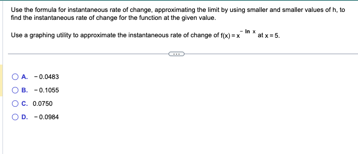 Solved Use the formula for instantaneous rate of change, | Chegg.com