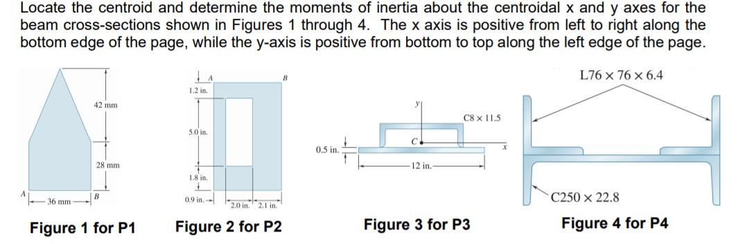 Solved Locate the centroid and determine the moments of | Chegg.com