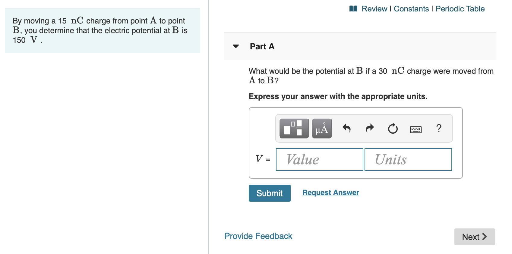 Solved II Review Constants | Periodic Table By moving a 15 | Chegg.com
