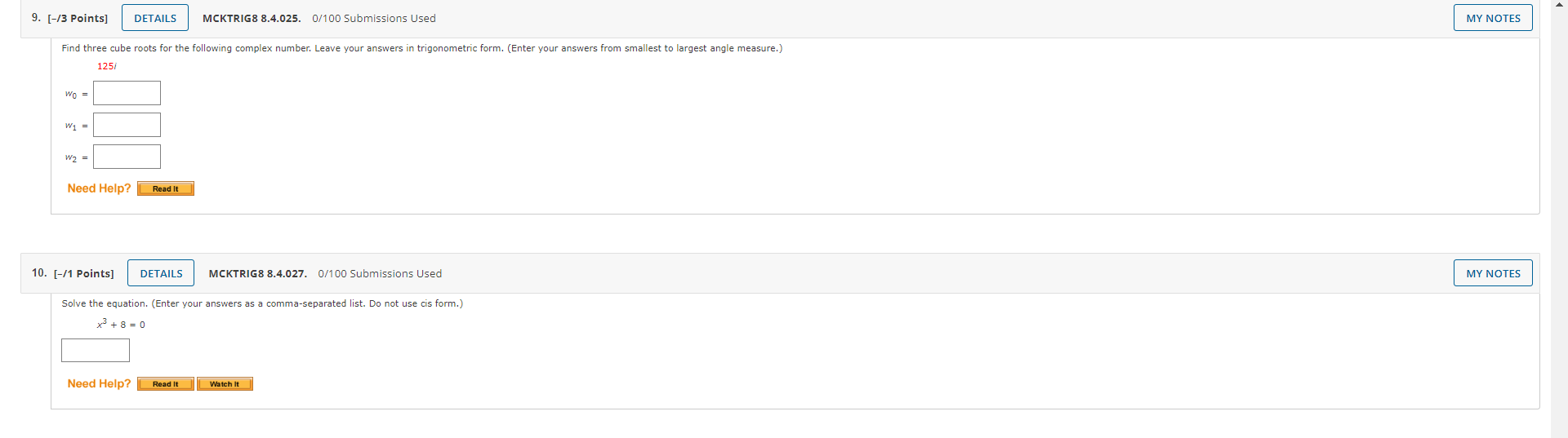 Solved Find three cube roots for the following complex | Chegg.com