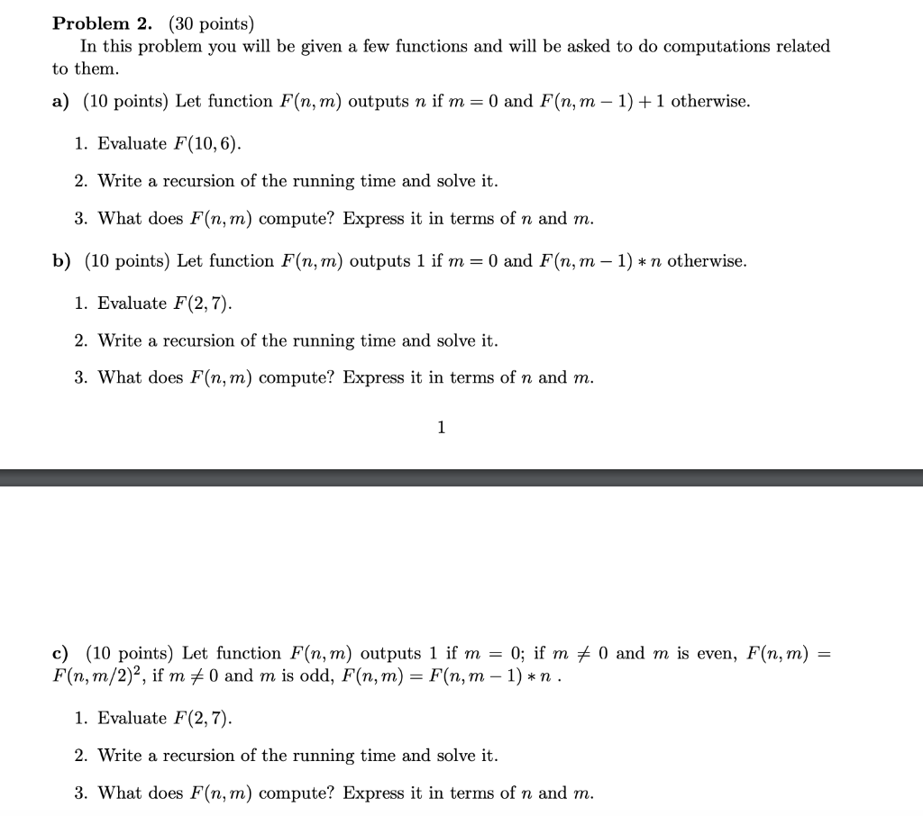 Problem 2. (30 points) In this problem you will be | Chegg.com