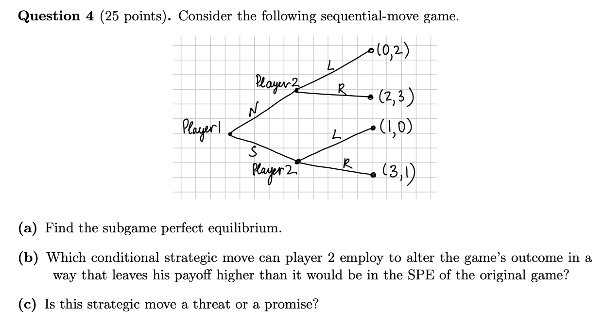 Solved Question 4 (25 points). Consider the following | Chegg.com