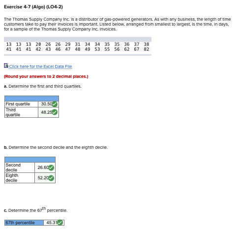 Solved Exercise 4-7 (Algo) (L04-2) The Thomas Supply Company | Chegg.com