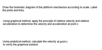 Draw the kinematic diagram of the platform mechanism | Chegg.com