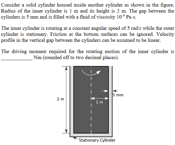 Solved Consider a solid cylinder housed inside another | Chegg.com