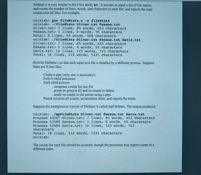 Solved fileStats.e is very similar to the Unix utility wc. | Chegg.com