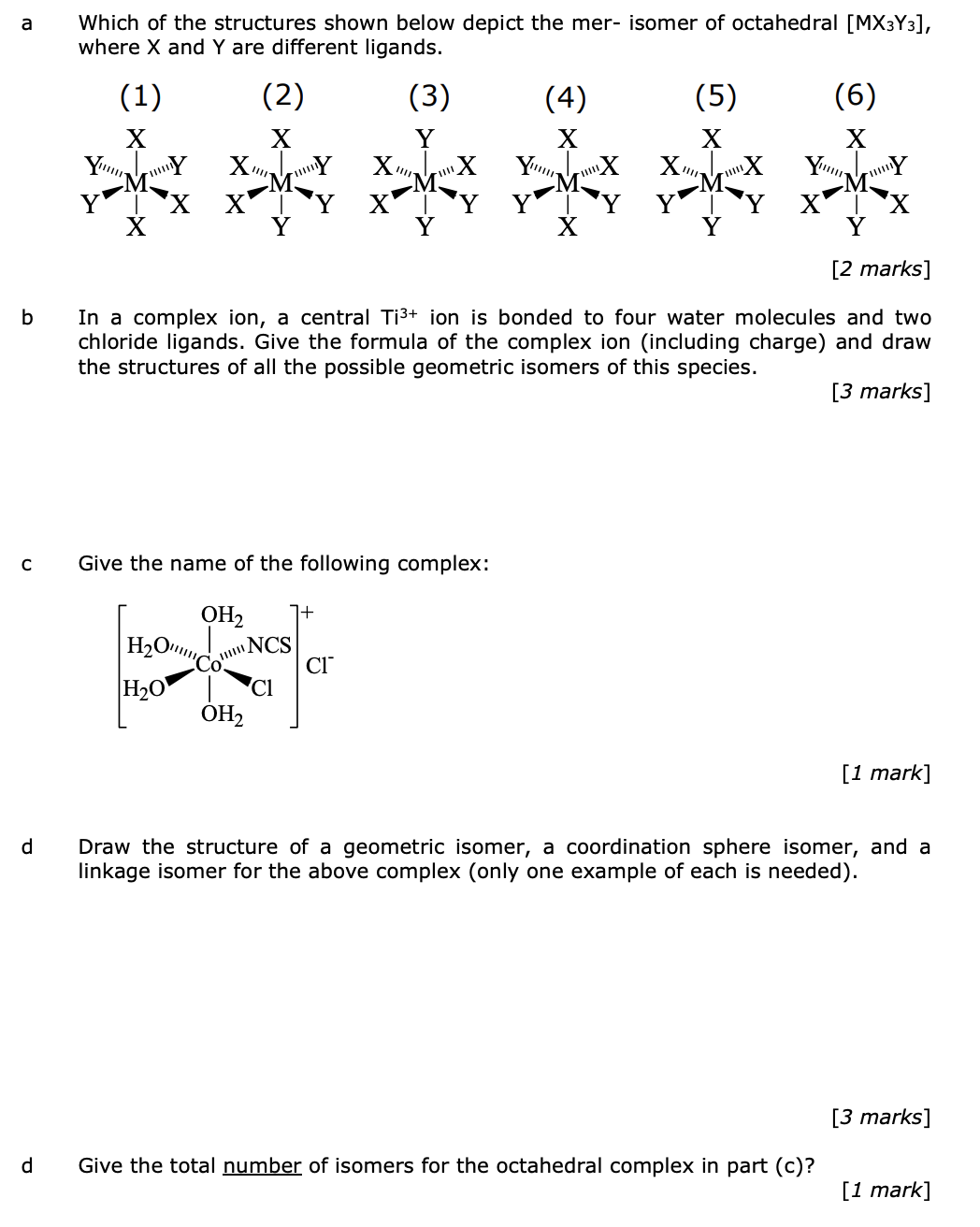 Solved a Which of the structures shown below depict the mer- | Chegg.com
