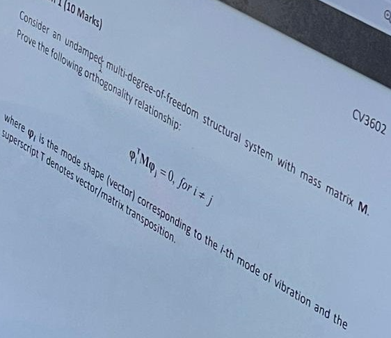 Solved (10 Marks) 0 Consider an undamped | Chegg.com