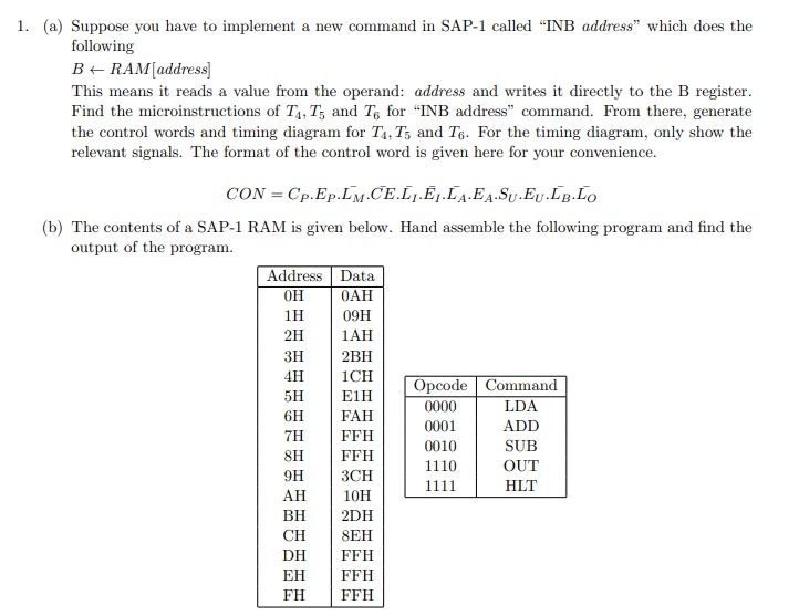 Solved (a) Suppose you have to implement a new command in | Chegg.com