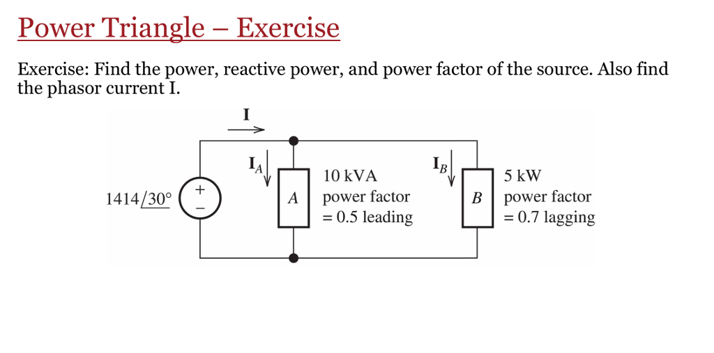 Solved Find the power, reactive power, and power factor of | Chegg.com