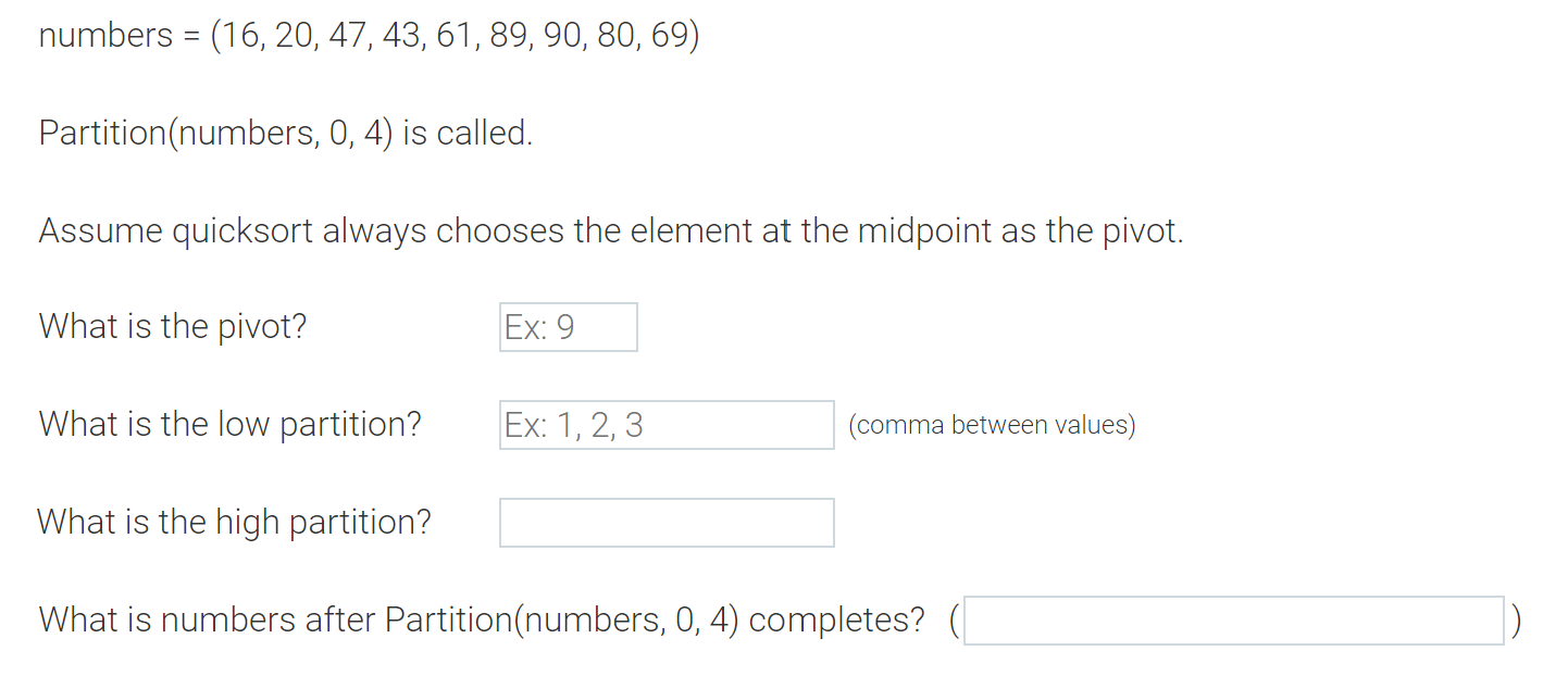 Solved numbers =(16,20,47,43,61,89,90,80,69) | Chegg.com