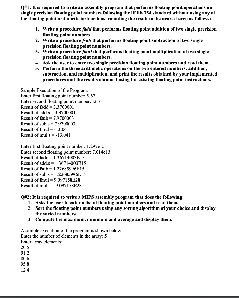 Solved Q#1: It is required to write an assembly program that | Chegg.com
