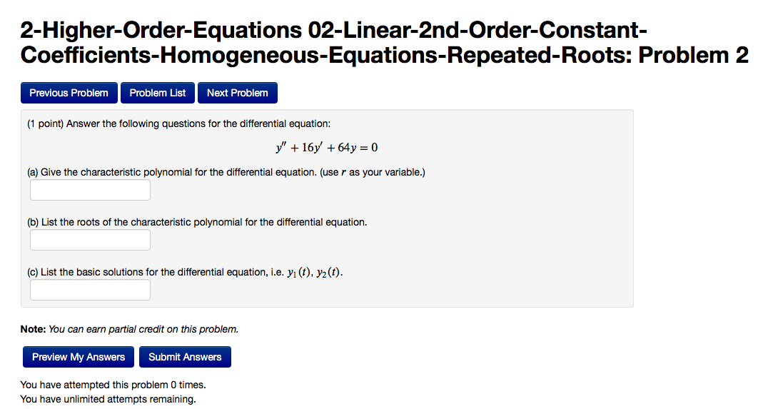 Solved 2-Higher-Order-Equations | Chegg.com
