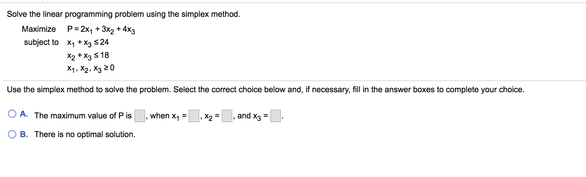 Solved + Solve the linear programming problem using the | Chegg.com