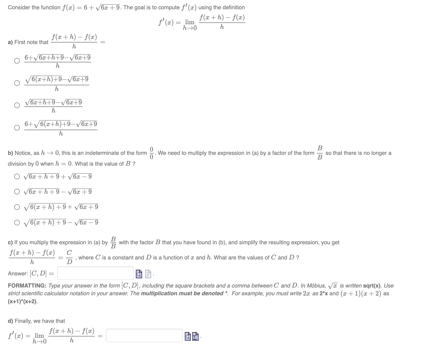 Solved Consider the function f(x)=6+6x+9. The goal is to | Chegg.com