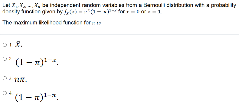 Solved Let X1,X2,…,Xn be independent random variables from a | Chegg.com