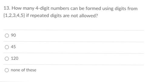Solved 13. How many 4-digit numbers can be formed using | Chegg.com