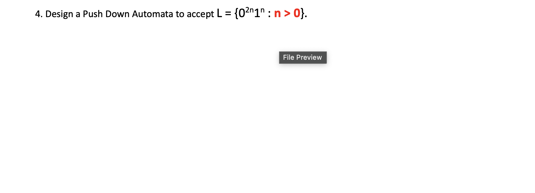 Solved 4. Design a Push Down Automata to accept | Chegg.com