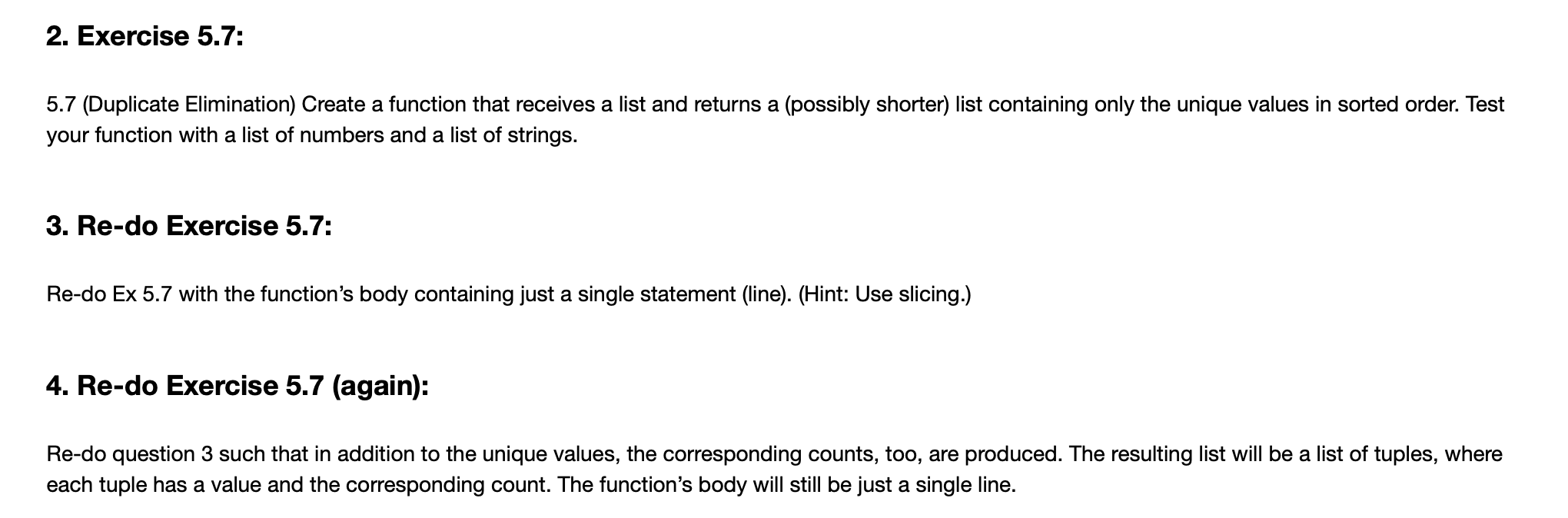 Solved 2. Exercise 5.7: 5.7 (Duplicate Elimination) Create a | Chegg.com