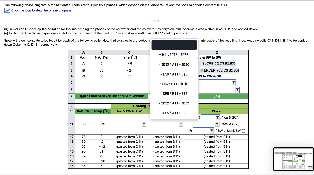 Solved The following phase diagram is for salt water. There | Chegg.com