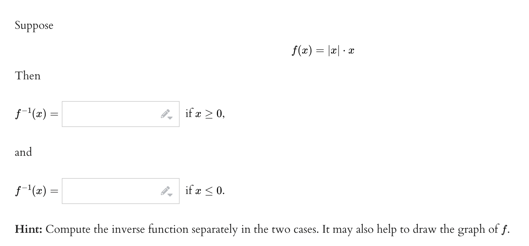 Solved The Blue Graph Of An Invertible Function F X Is