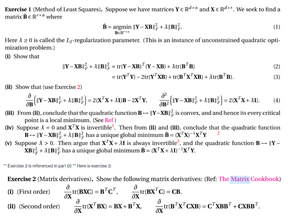 Exercise 1 (Method of Least Squares). Suppose we have | Chegg.com