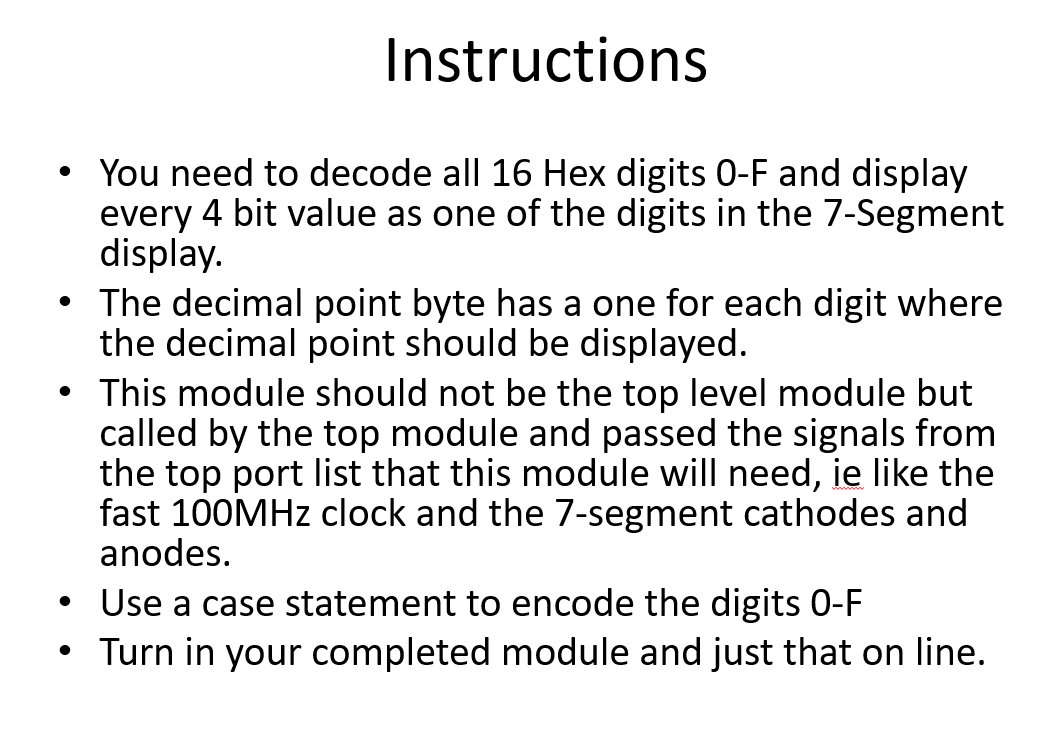 Solved Multiplexed 7-Segment Display • Use the following | Chegg.com