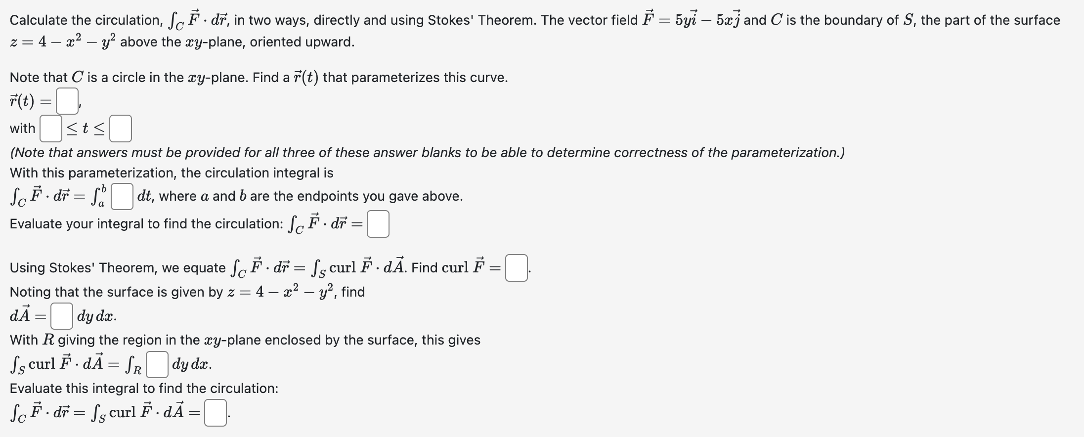 Solved Calculate the circulation, ∫CF⋅dr, in two ways, | Chegg.com
