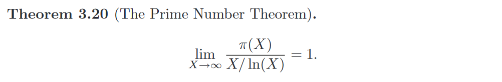 Solved Theorem 3.20 (The Prime Number Theorem). | Chegg.com