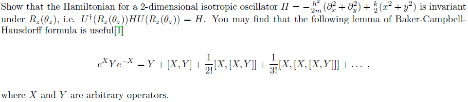 Show that the Hamiltonian for a 2-dimensional | Chegg.com