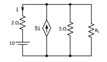 Solved For the network shown in Figure, find the value of RL | Chegg.com