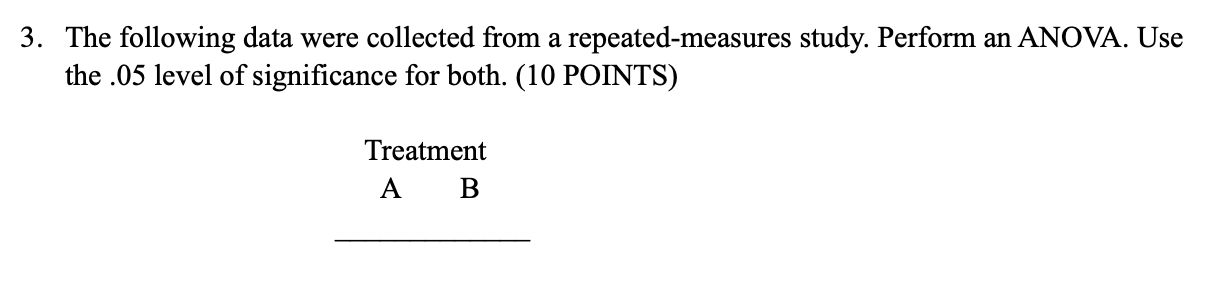 Solved 3. The following data were collected from a | Chegg.com