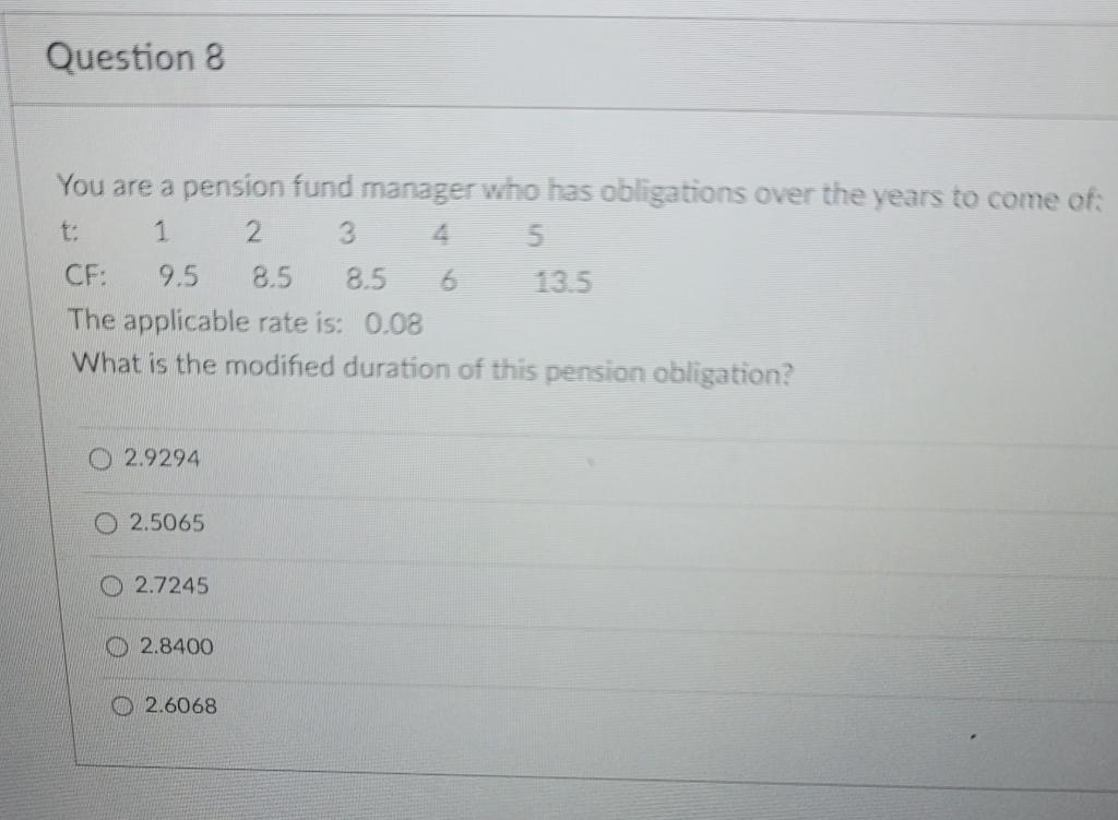 Solved You are a pension fund manager who has obligations | Chegg.com
