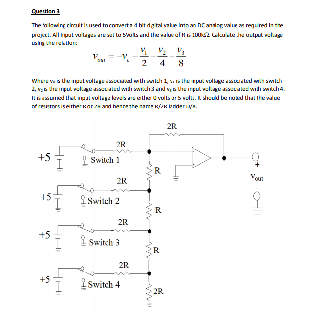 Solved If the value of the input voltages change to v0=0V, | Chegg.com