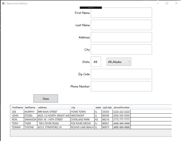 For C# using Visual Studio, create a form to enter | Chegg.com