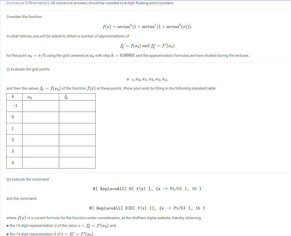 Solved Consider the function | Chegg.com
