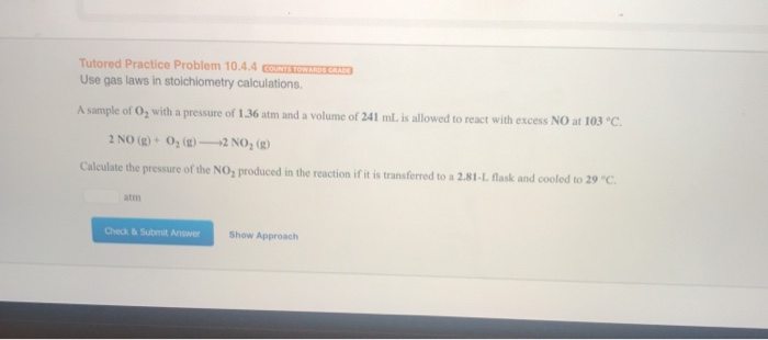 Solved Tutored Practice Problem 10.4.1 s Calculate pressure | Chegg.com