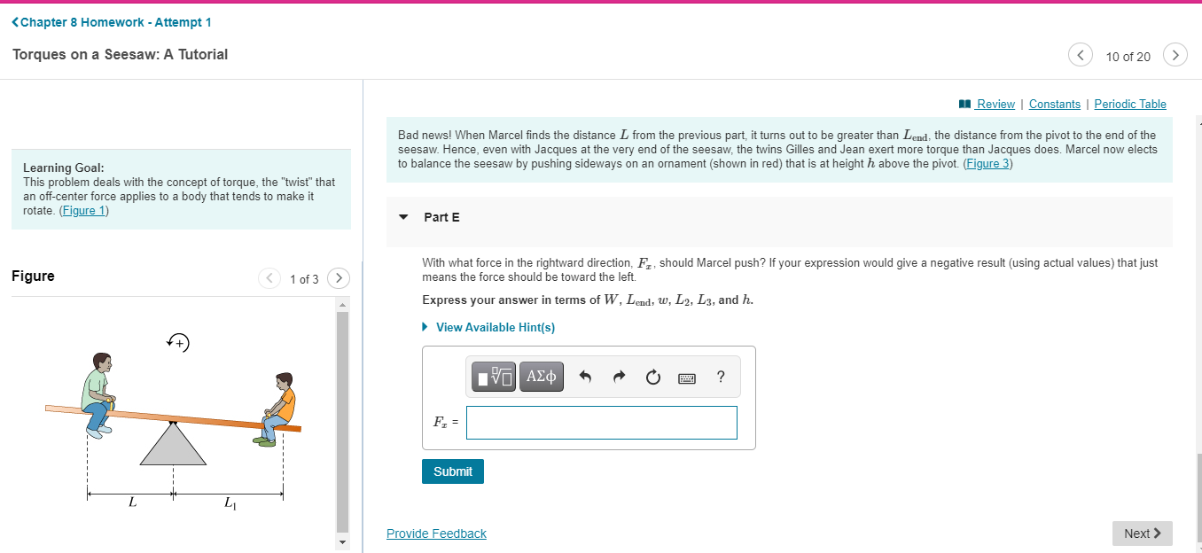 With what force in the rightward direction, Fy, | Chegg.com